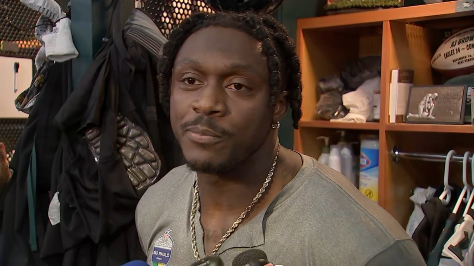 Jalen Hurts, A.J. Brown clear air, say Brandon Graham 'misspoke' during ...