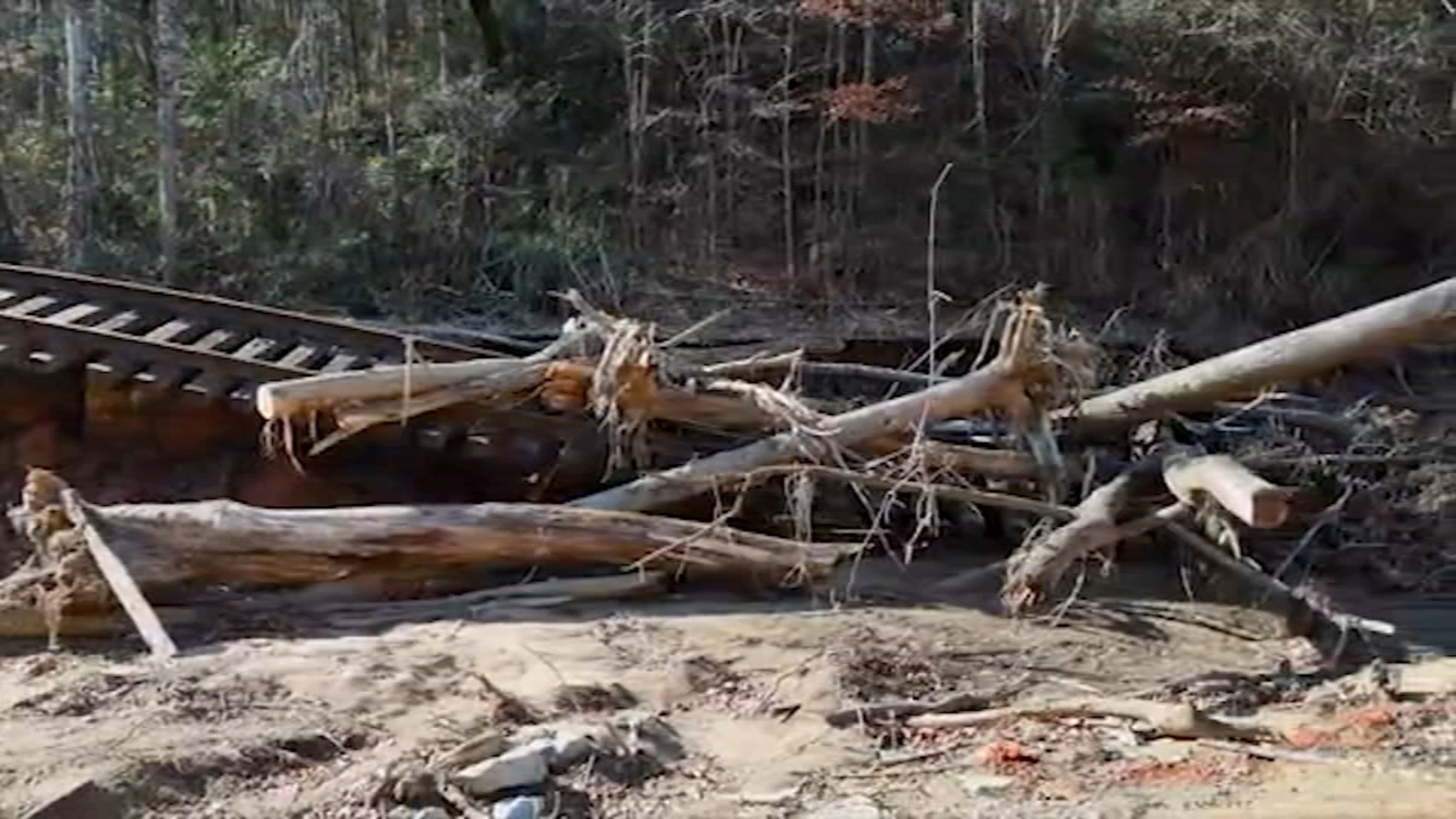 Western NC Helene recovery | Railroad companies repair damaged tracks ...