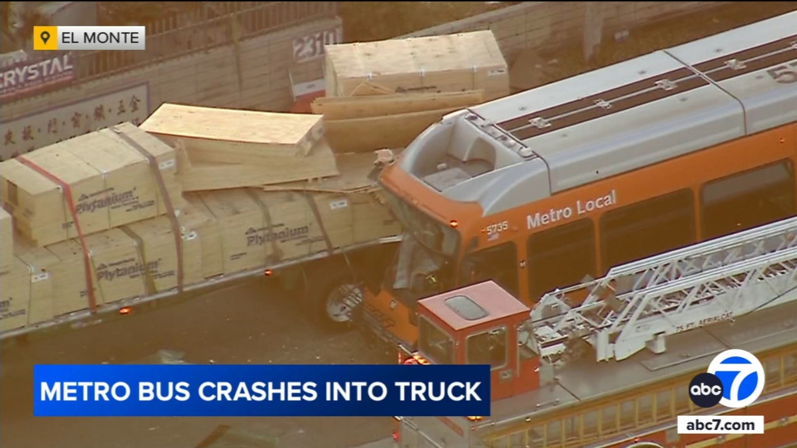 11 injured in Metro bus crash outside 168 Ace Lumber & Supply business ...