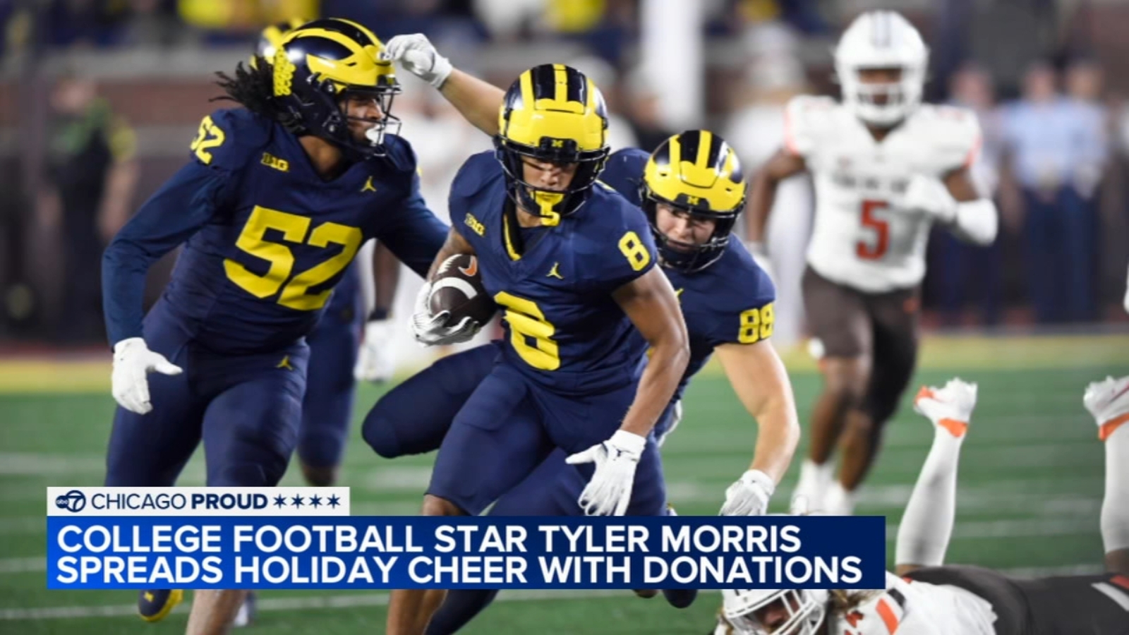 Tyler Morris, Michigan football star, donates $3K of name, image and ...