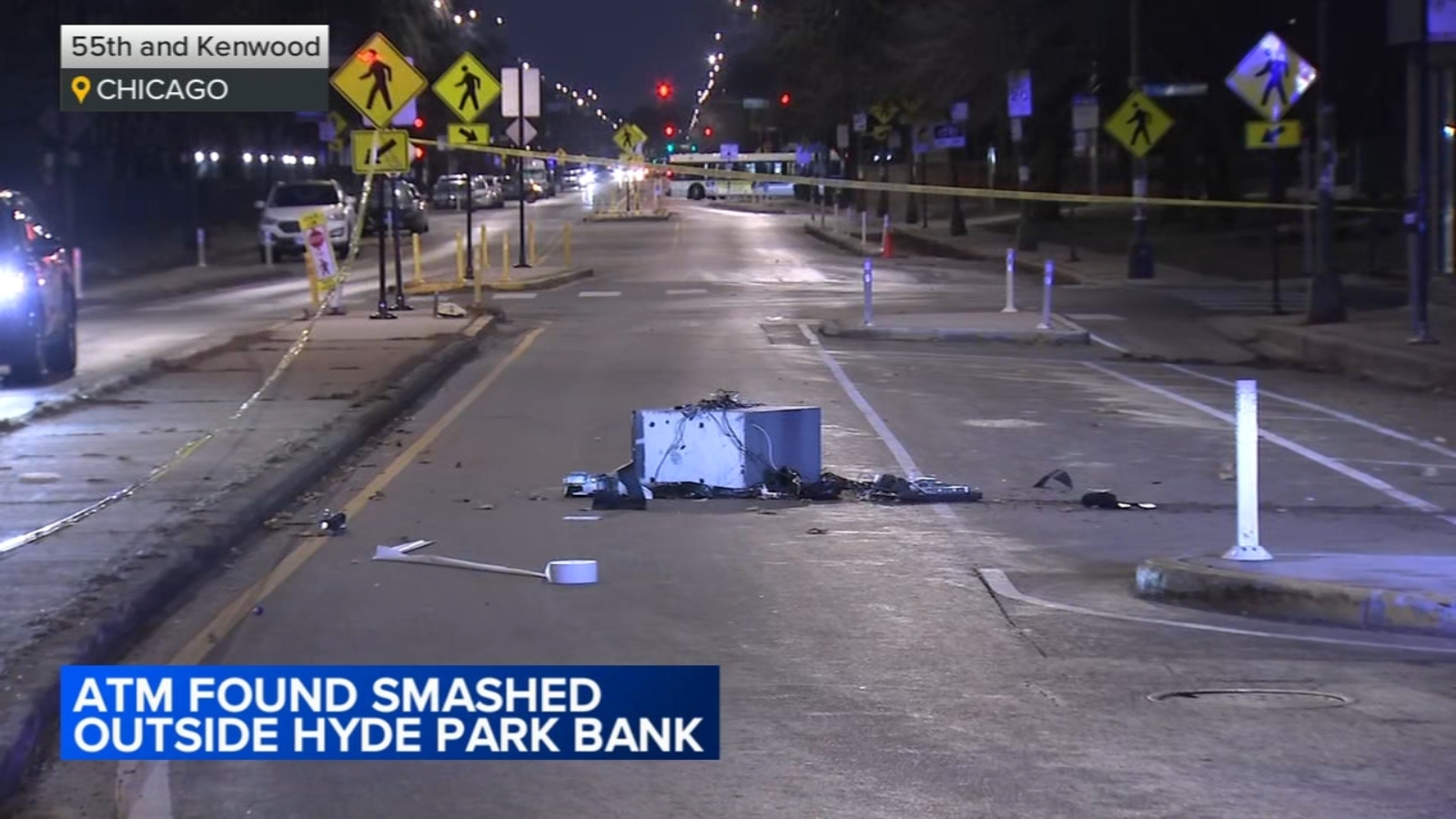 Chicago police investigating smashed ATM strewn across West 55th Street ...
