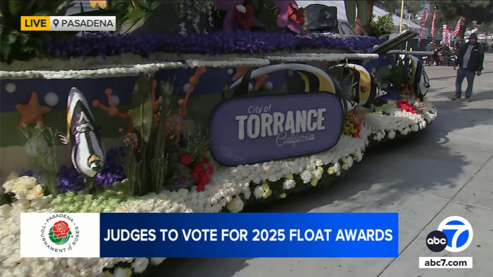 Rose Parade floats line up for judges as they vie for 2025 Float Awards ...
