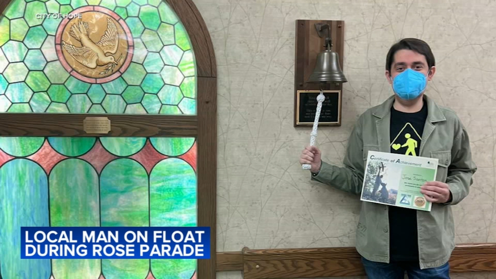 Chicago man Jose Santos rides on City of Hope Cancer Center float in ...