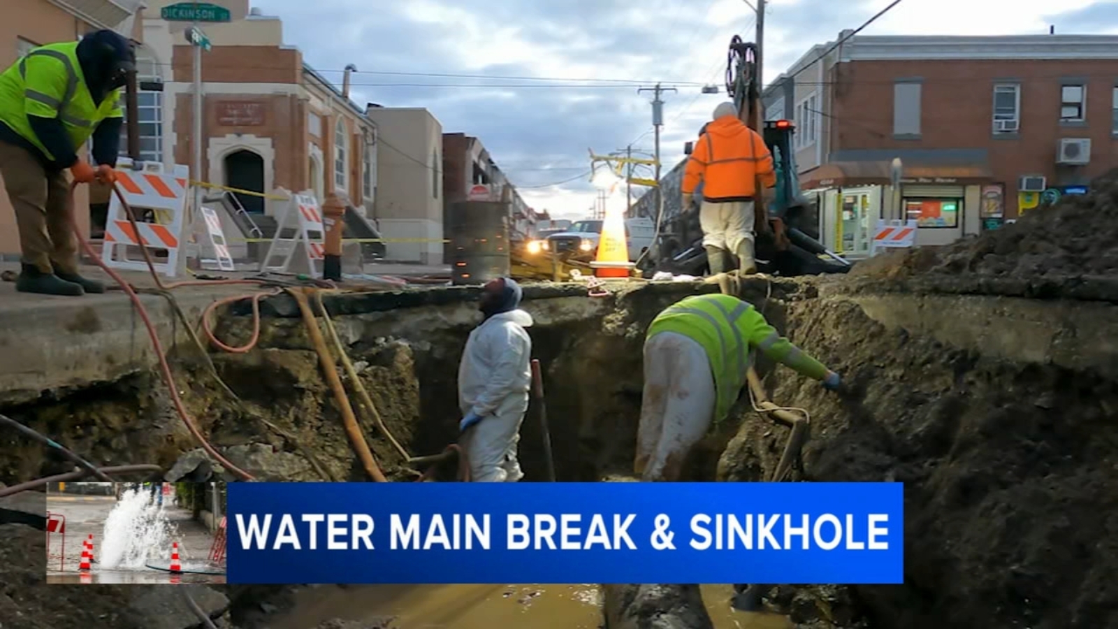 Water main break floods streets in Philadelphia's Grays Ferry ...