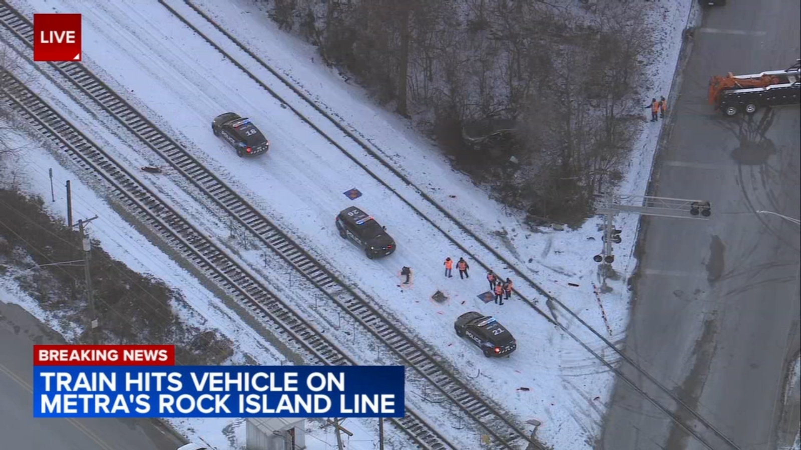 1 hospitalized after Metra Rock Island Line train hits vehicle near ...