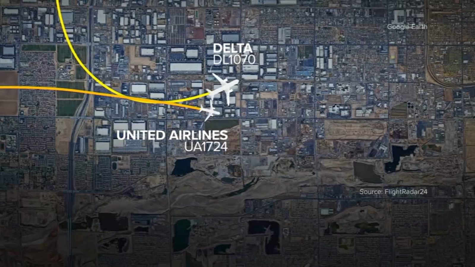 FAA investigating a midair near-collision between United, Delta planes ...