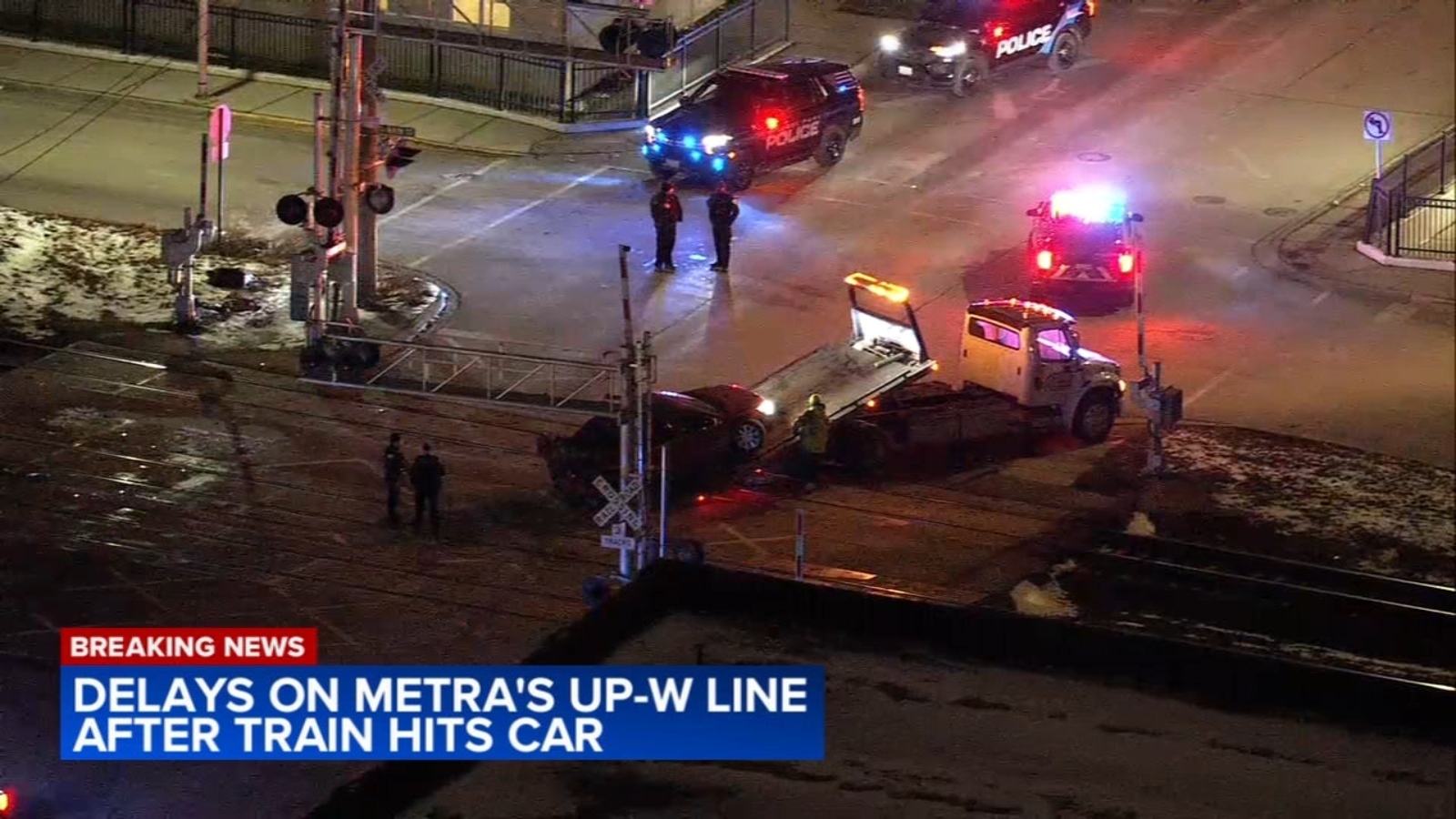 Metra Union Pacific West trains delayed after train hits vehicle at 9th ...