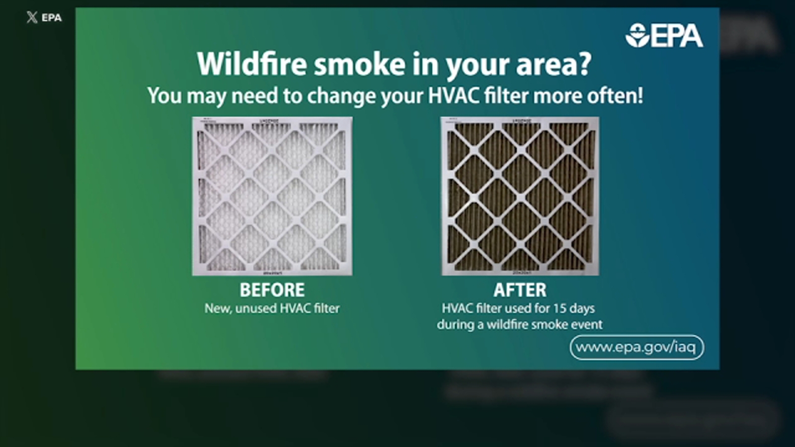 Here's what an air filter looks like after just 15 days during wildfire ...
