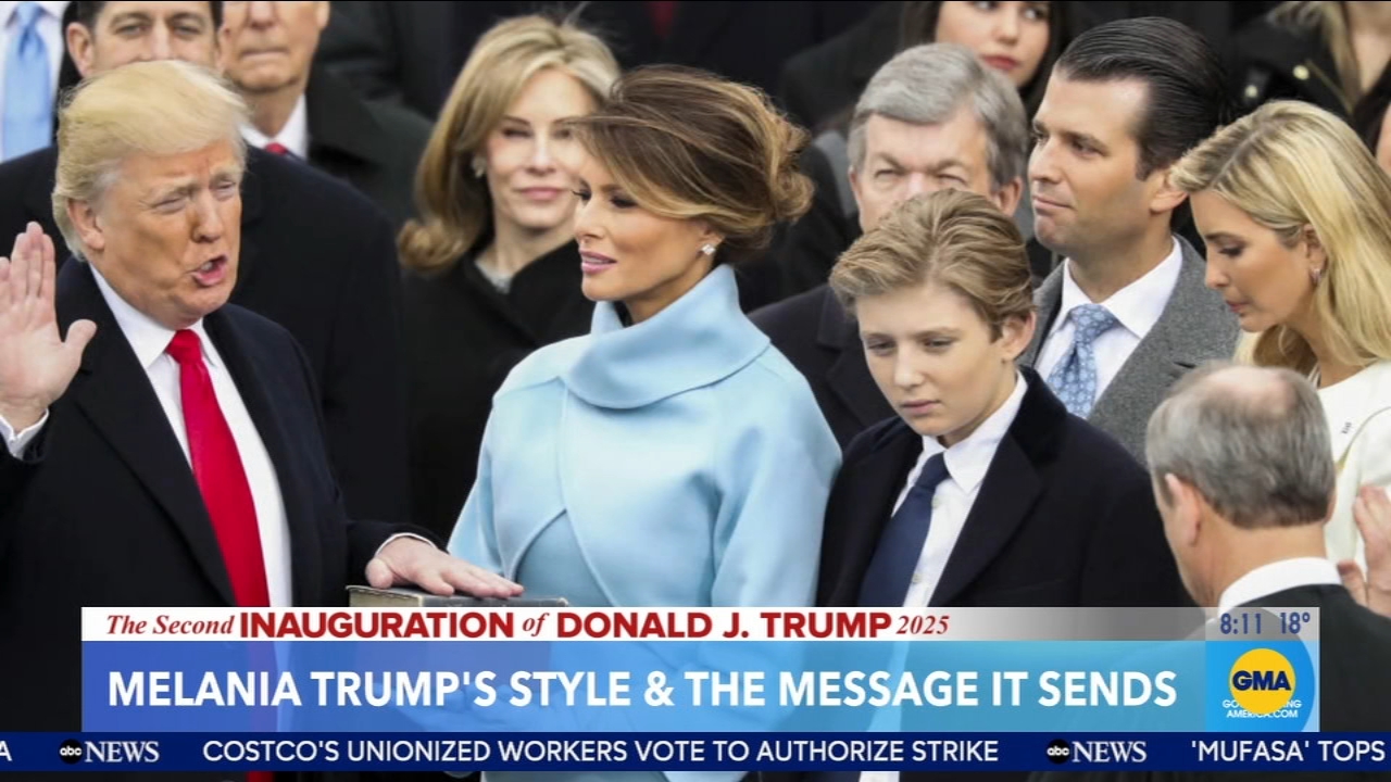 Melania Trump Inauguration Day dress: First lady brings high fashion to ...