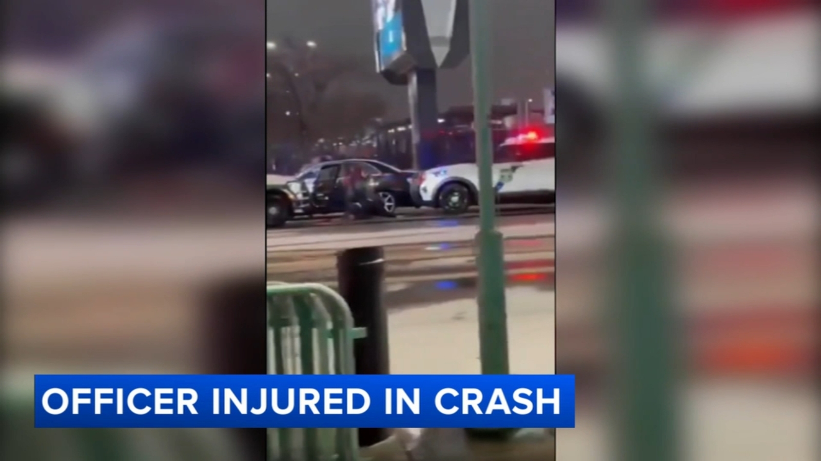 Philadelphia police officer injured after cruiser was hit by vehicle at ...