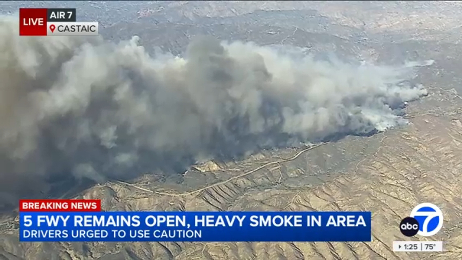 Hughes Fire burning at rate of over 30 acres/minute - ABC7 Los Angeles