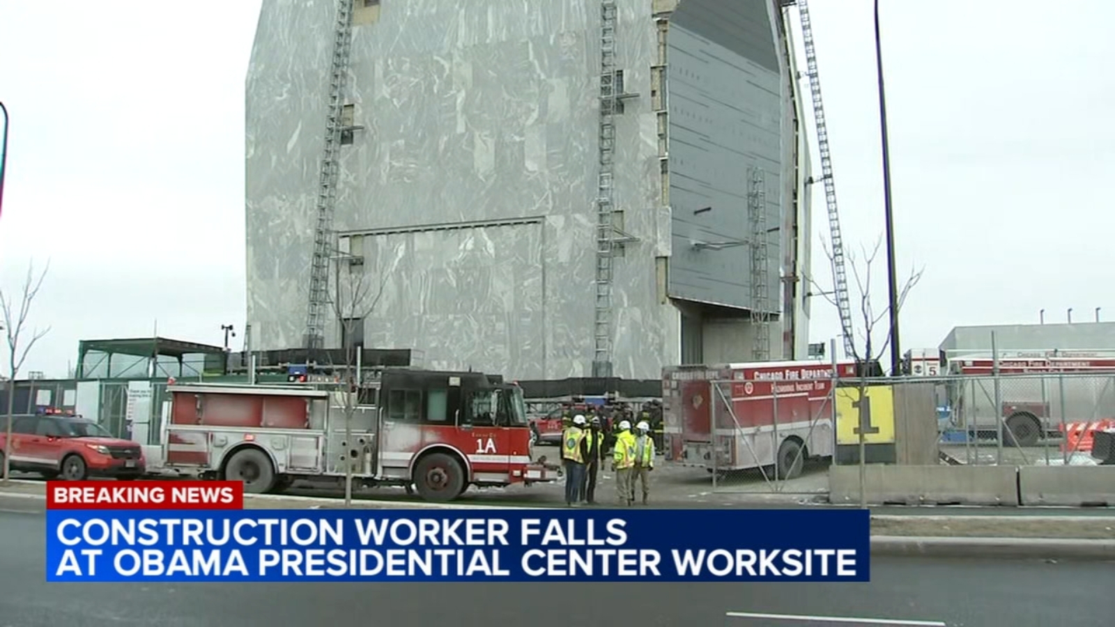 Construction worker injured in fall at Barack Obama Presidential Center ...
