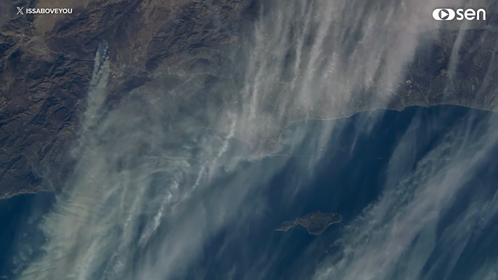 New video shows view of Hughes Fire from space - ABC7 Los Angeles