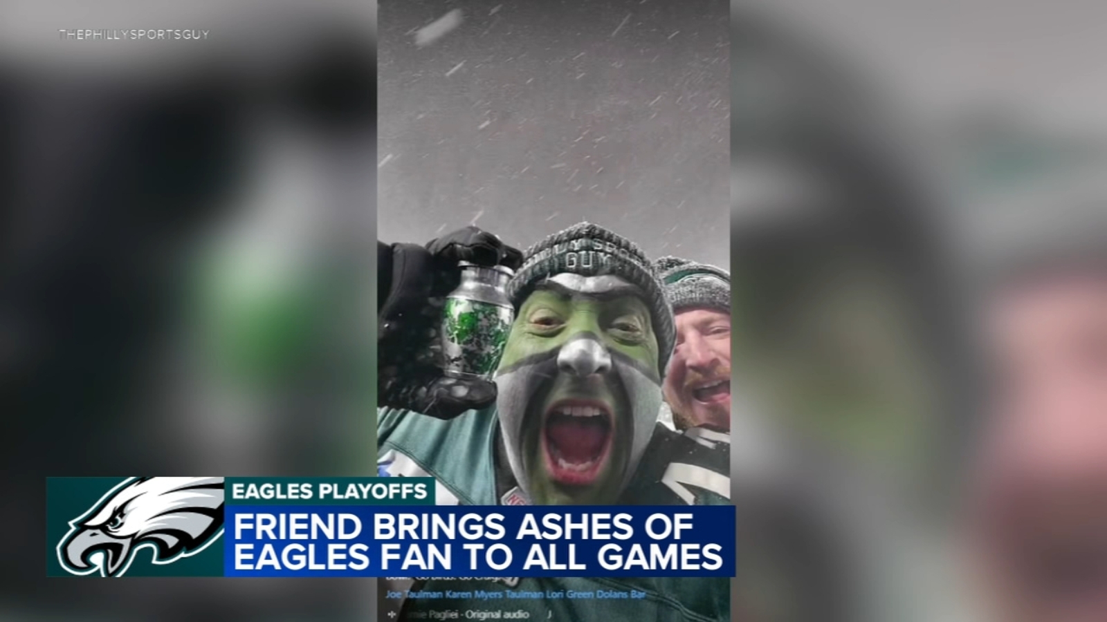 Philadelphia Eagles superfan honors friend by bringing ashes to every ...