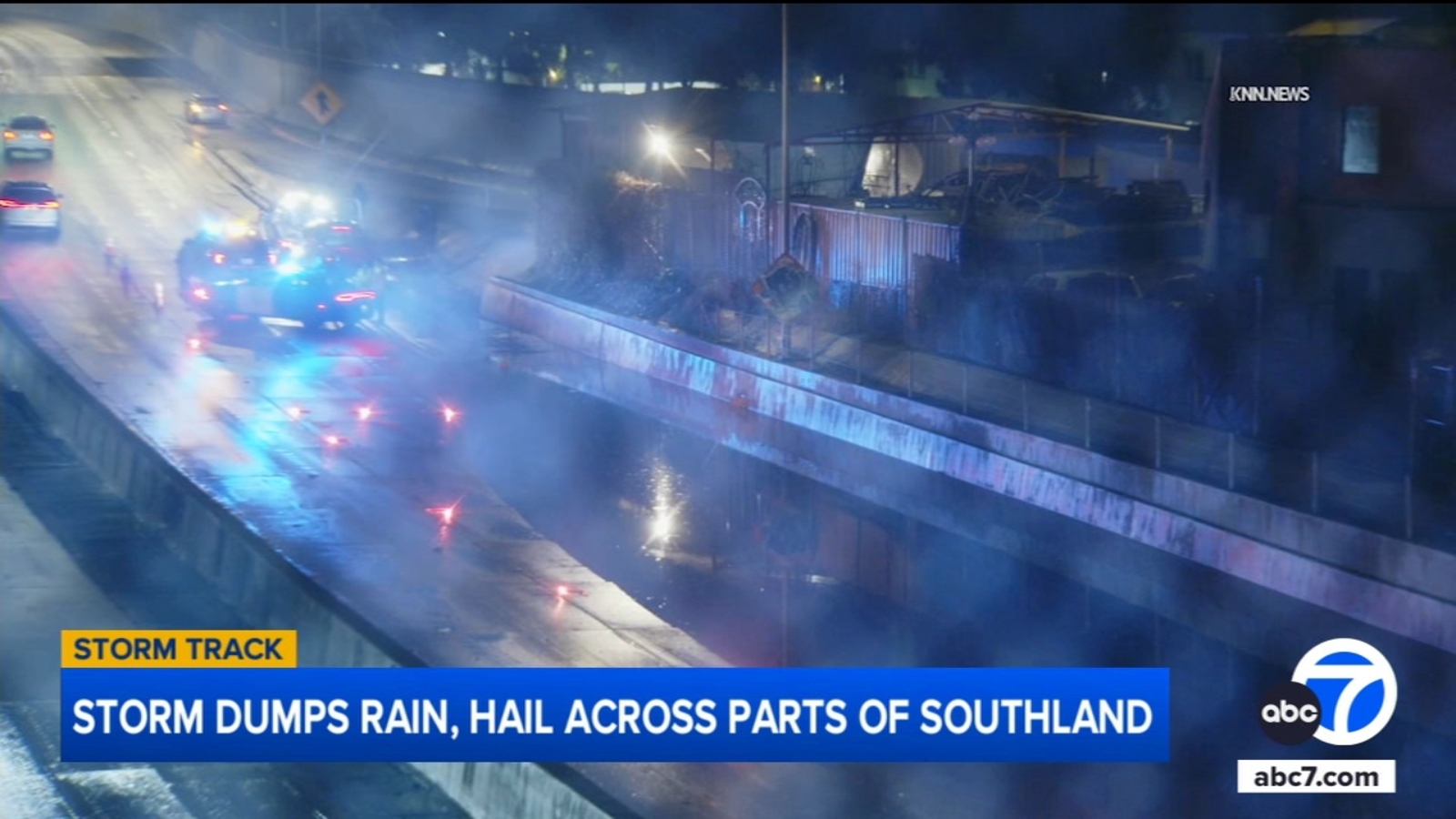 Heavy flooding shuts down southbound lanes of 101 Freeway in Boyle ...