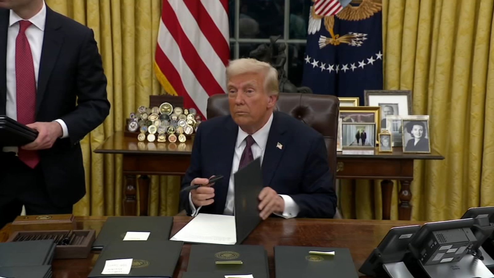 President Donald Trump Executive Orders On Military To Reinstate