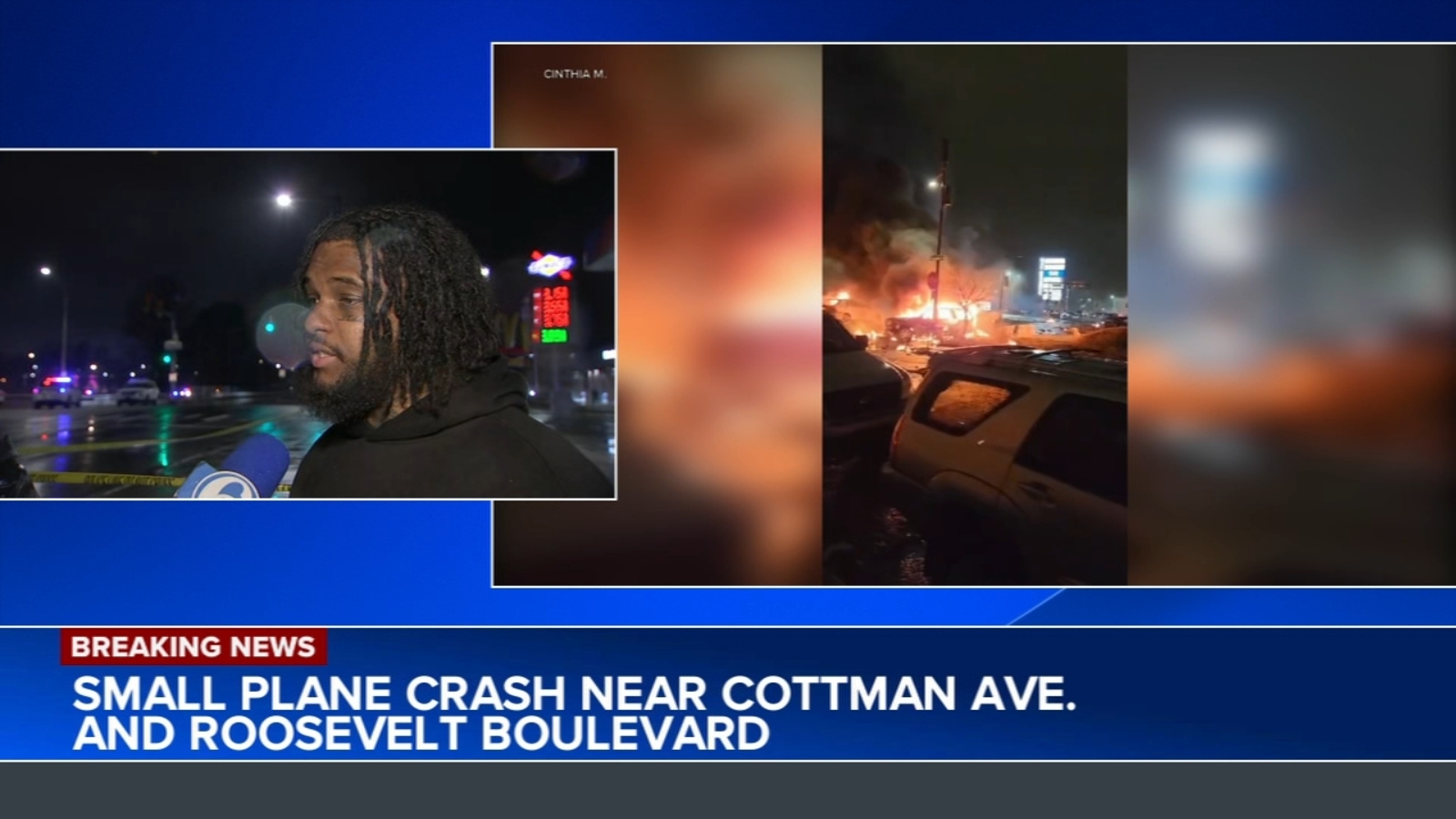 Witness describes seeing cars on fire, debris after small plane crash ...