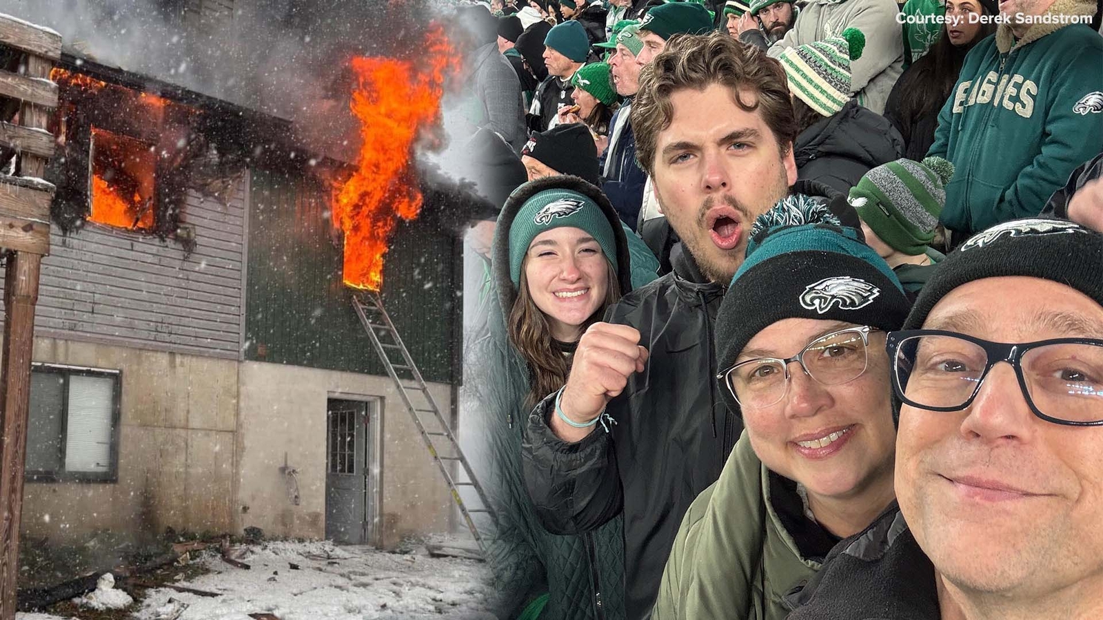Eagles fans who lost home to fire during game gets back to the Linc ...