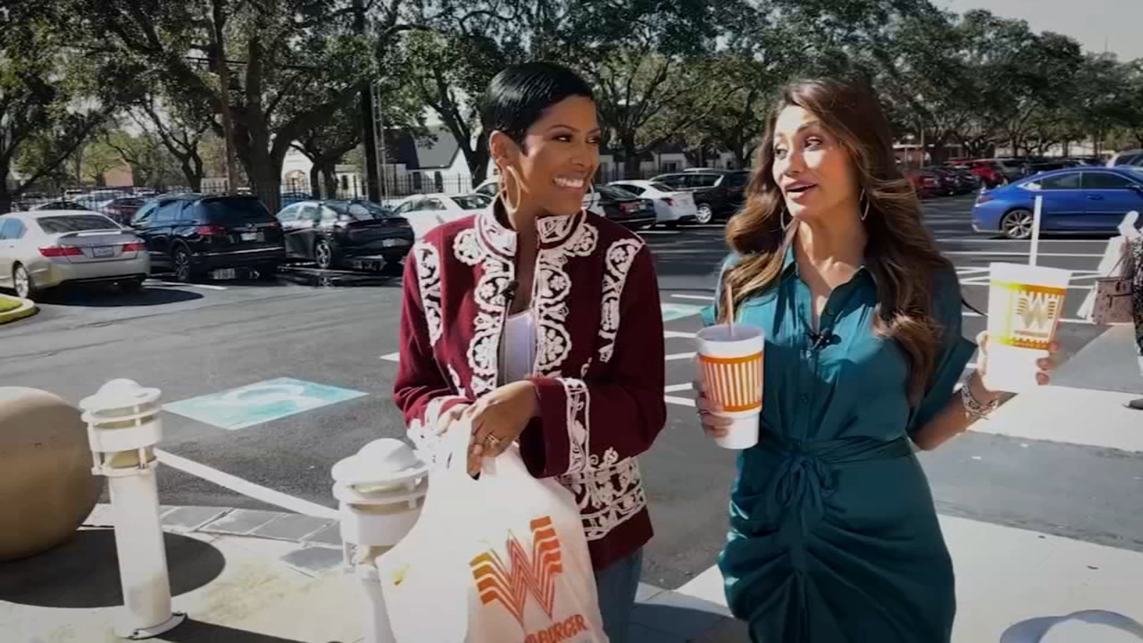 Tamron Hall hits up Whataburger with ABC13 anchor Rita Garcia to talk ...