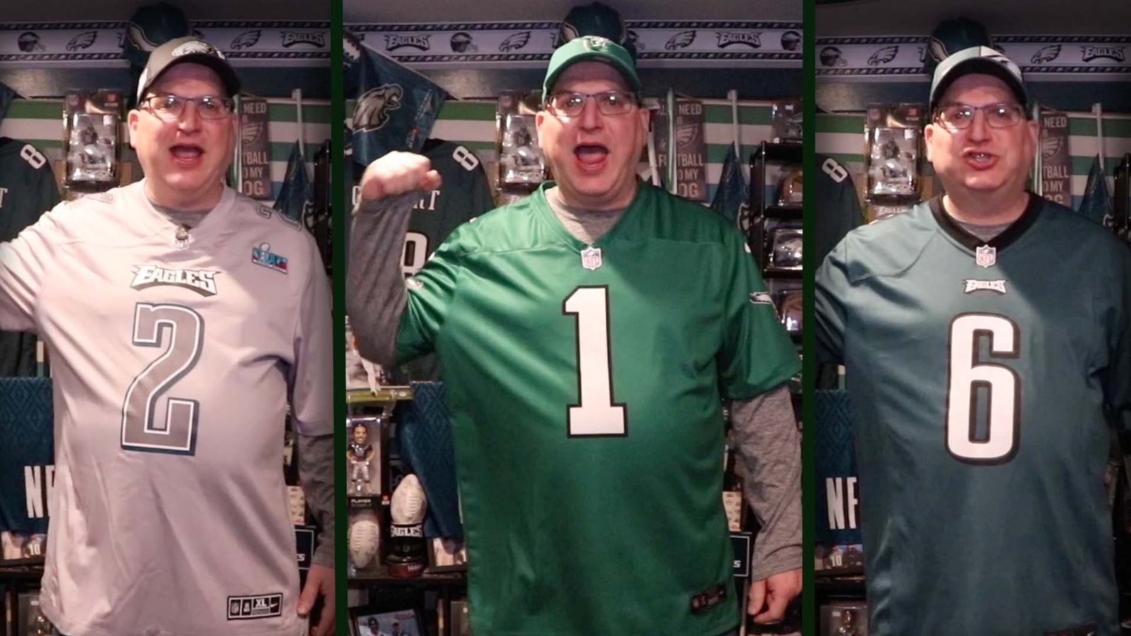 Eagles fan wears different jersey and hat every day of the season - 6abc Philadelphia