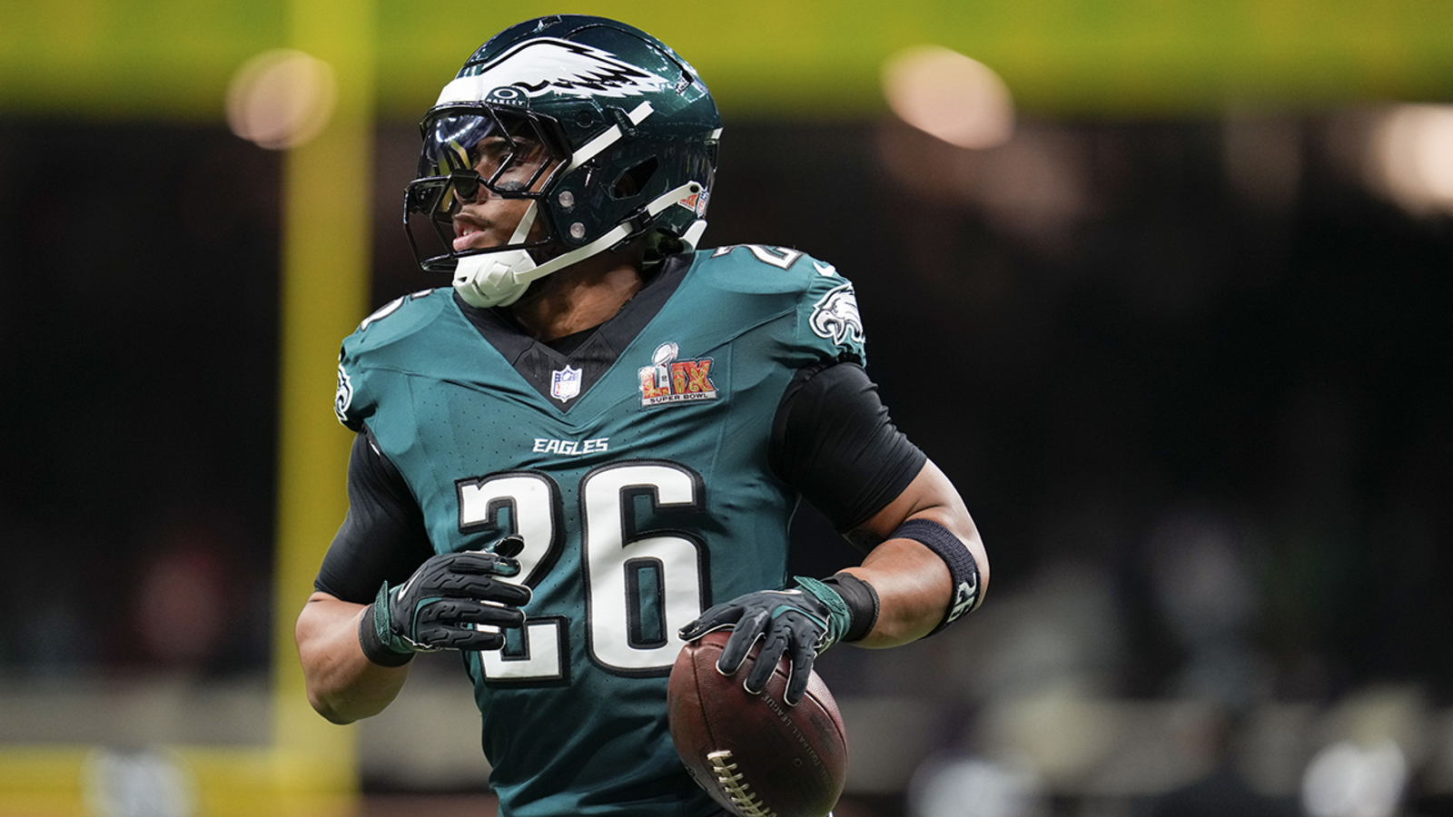 Eagles running back Saquon Barkley sets mark for most rush yards in a ...