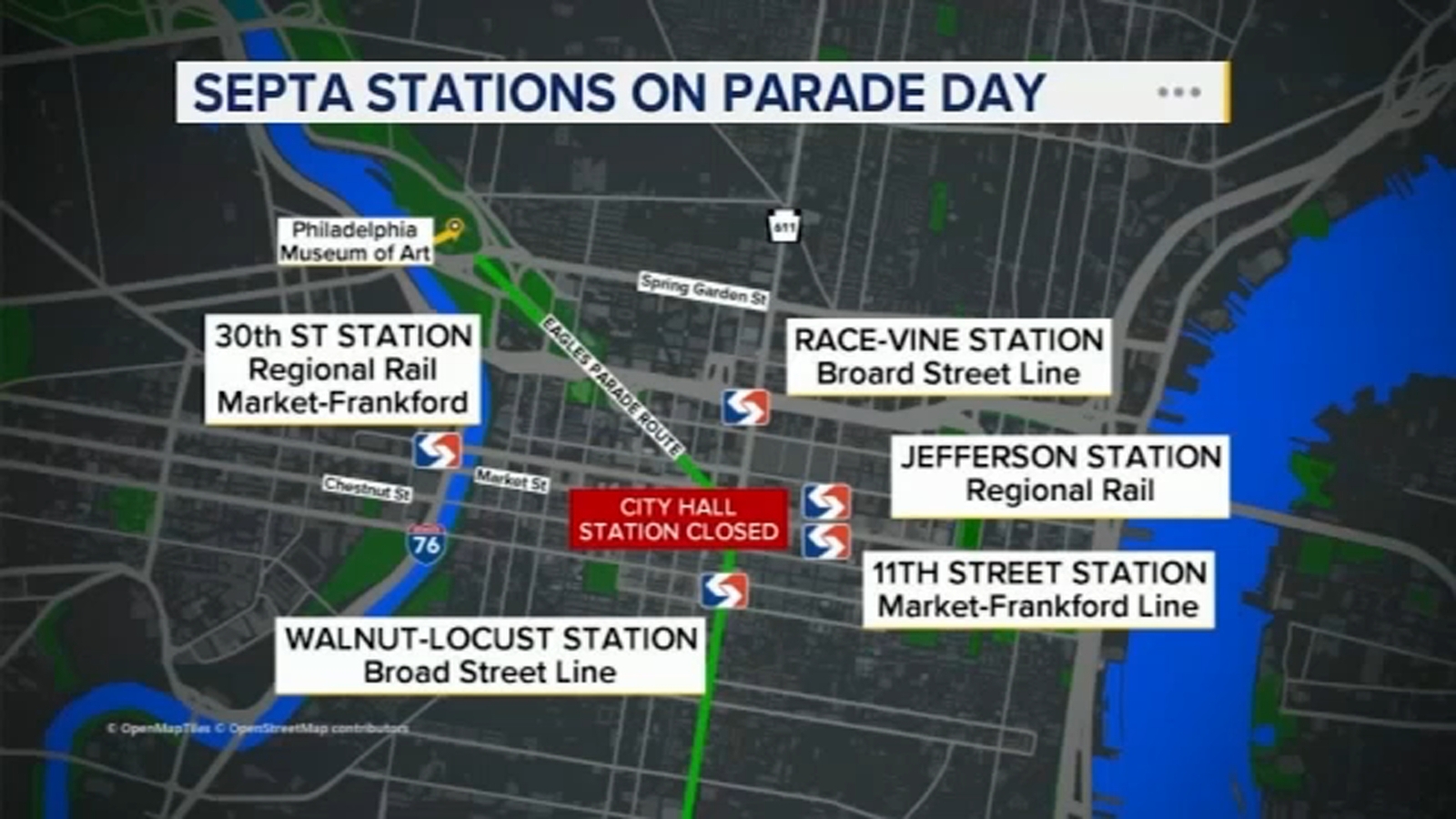 SEPTA offering free rides all day for parade on Market-Frankford and ...