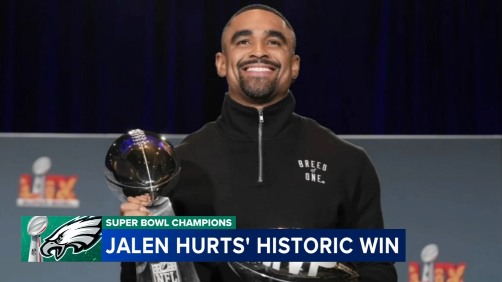 Jalen Hurts makes history as the first Black Eagles quarterback to win Super Bowl - 6abc ...