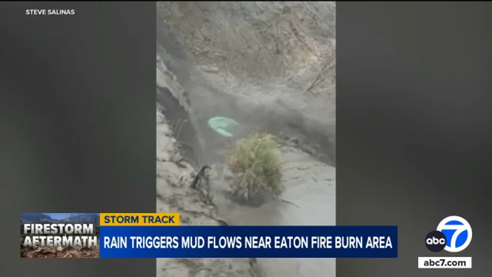Sierra Madre Resident Records Rushing Rain Carrying Away Jacuzzi Near Overflowing Debris Basin