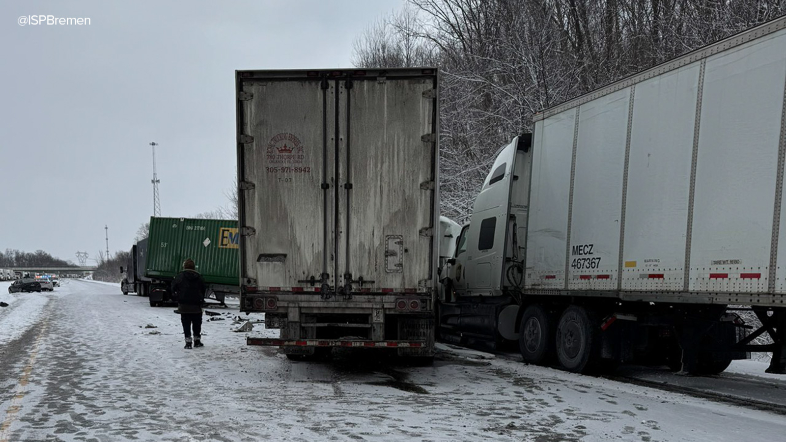 Indiana Toll Road conditions: 9 semis, 4 cars, Indiana State Police ...