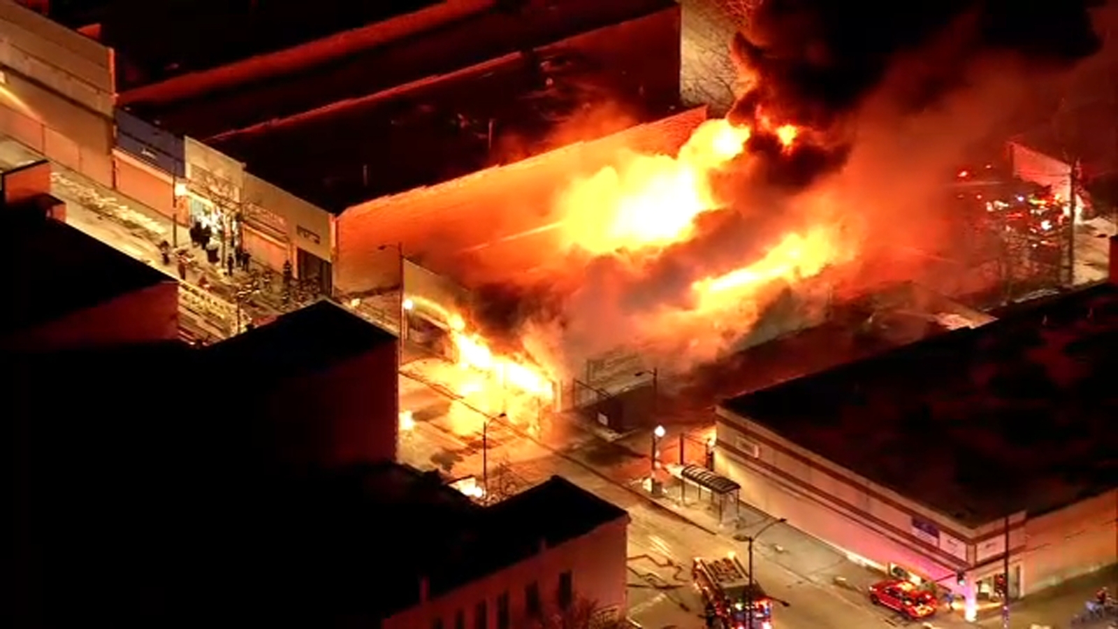 Chicago Fire Department crews battle large fire at Elegant Furniture ...