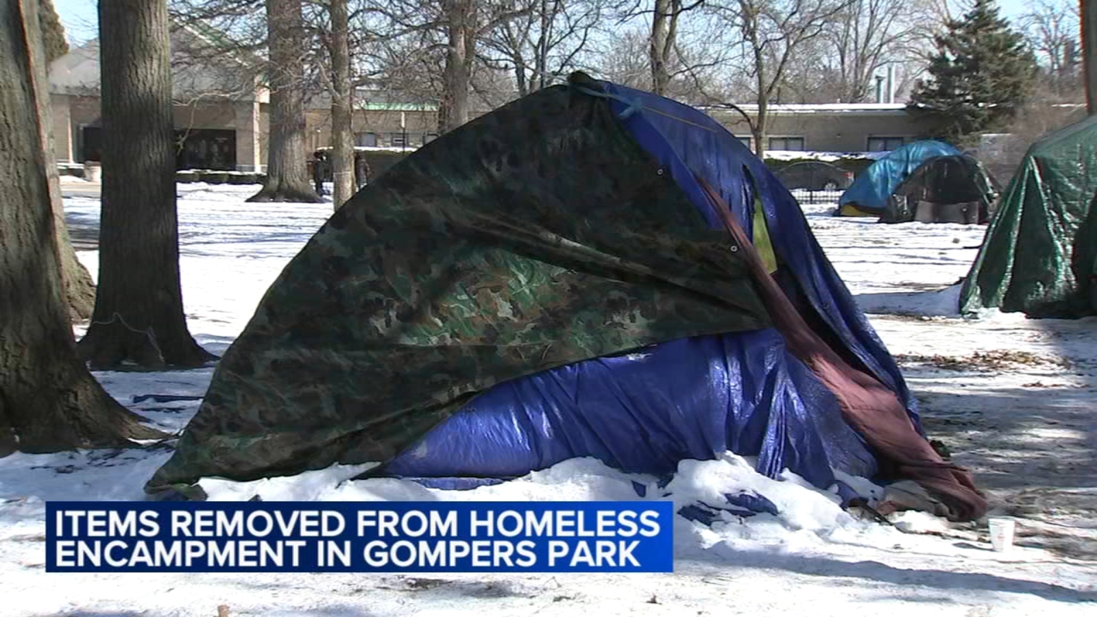 Chicago homeless encampment: City begins removal of Gompers Park tent ...