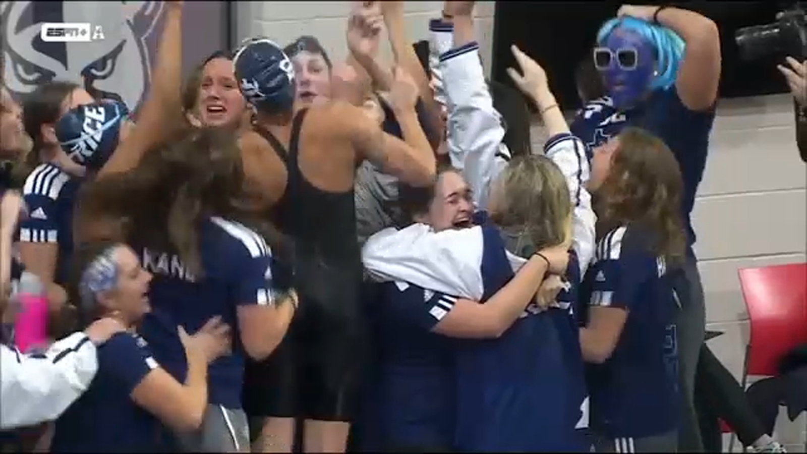 Rice University's swim team wins conference title by 24 hundredths of a ...