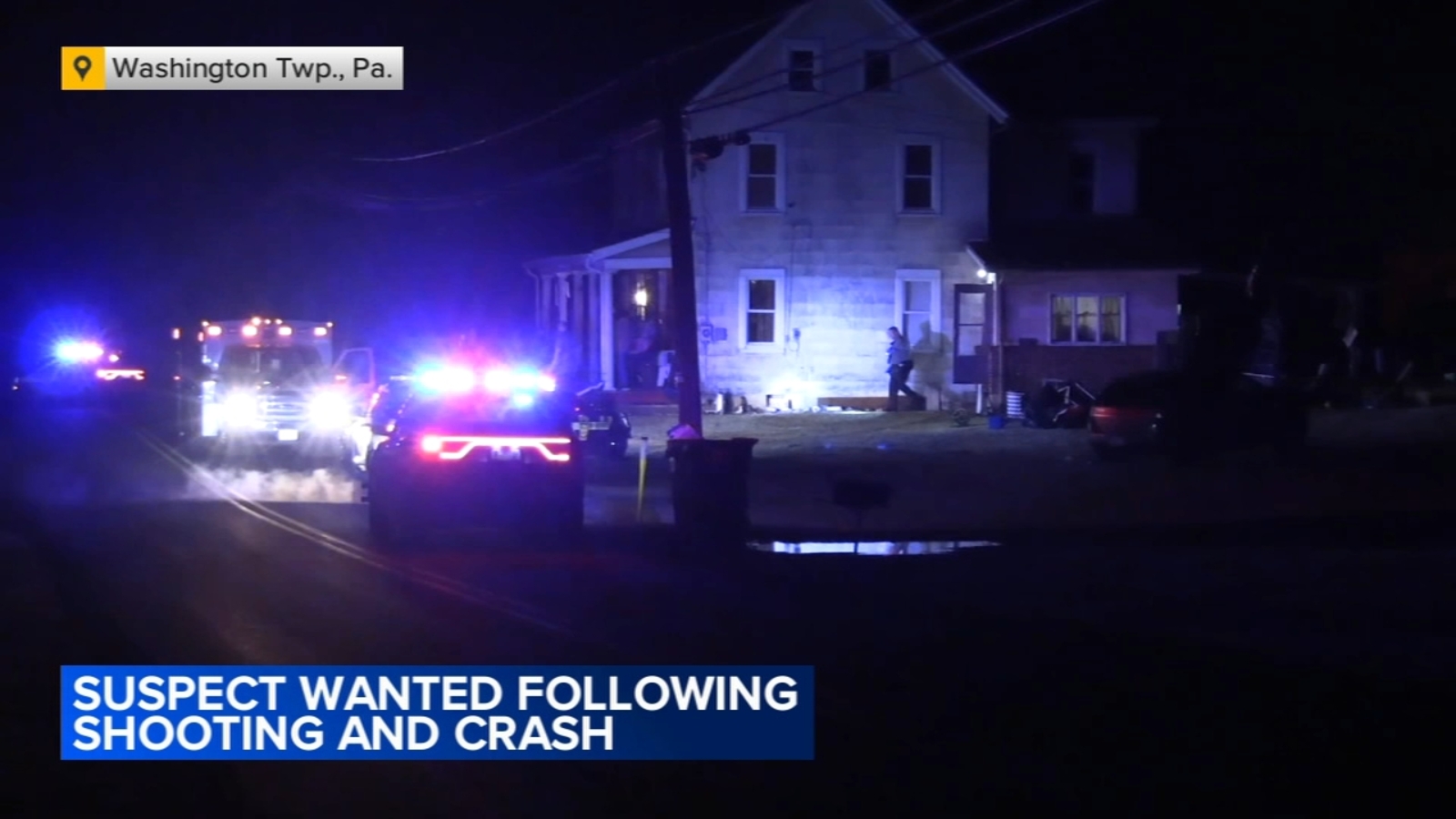 Suspect sought after shooting, crash in Washington Township ...