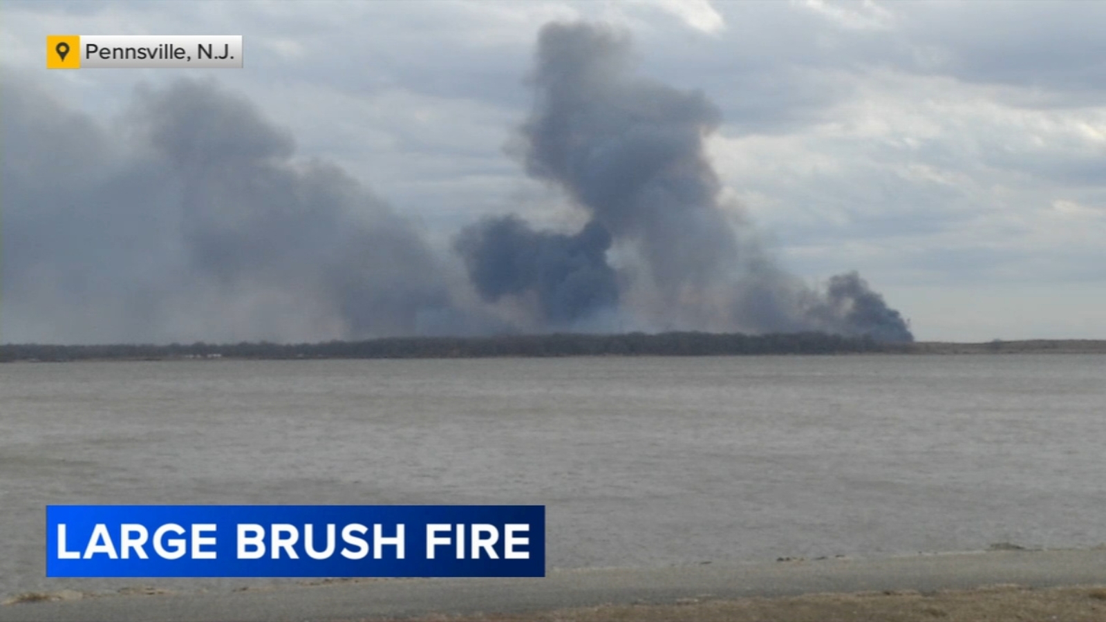 Crews battle a large brush fire in Pennsville, Salem County - 6abc ...