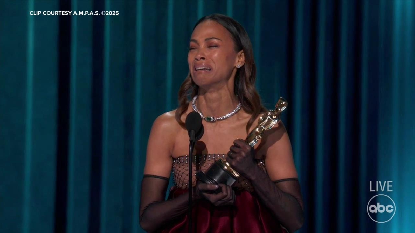 Oscars 2025: Zoe Saldaña wins Best Actress in a Supporting Role at the 97th Academy Awards ...