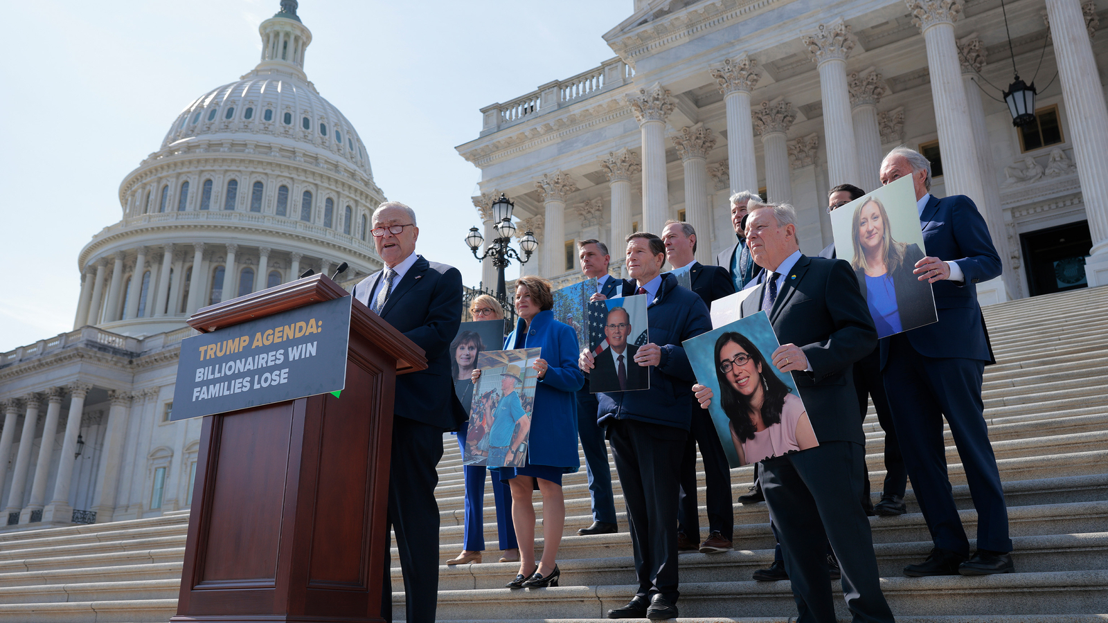 Senate Democrats blast Trump's 1st month in office ahead of joint ...
