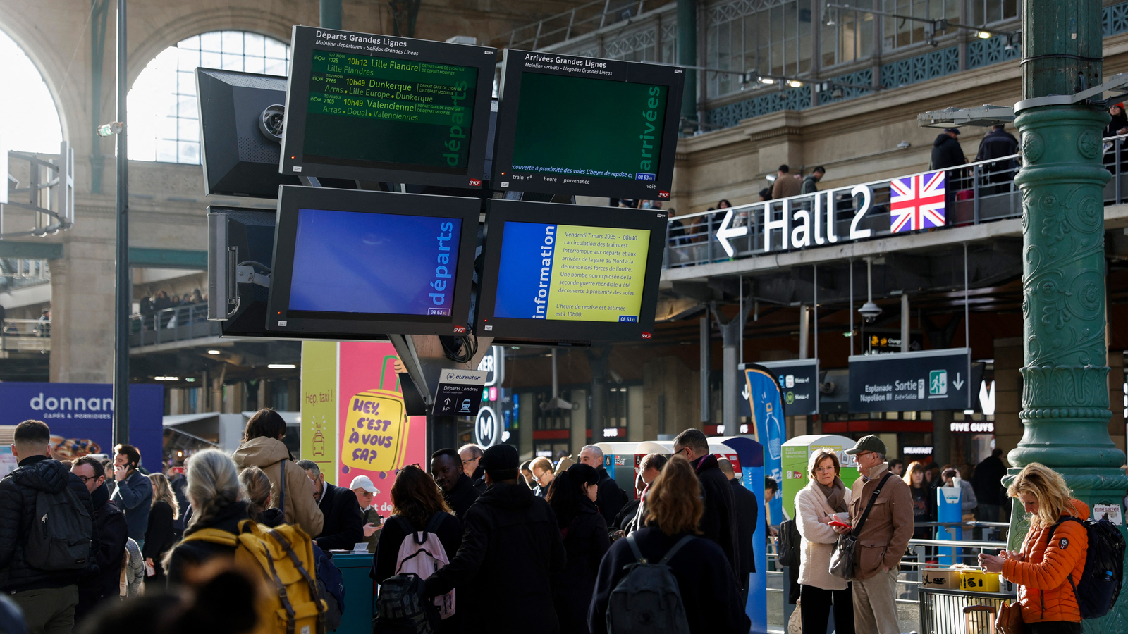 Unexploded WWII bomb found in Paris near Gare du Nord halts Eurostar ...
