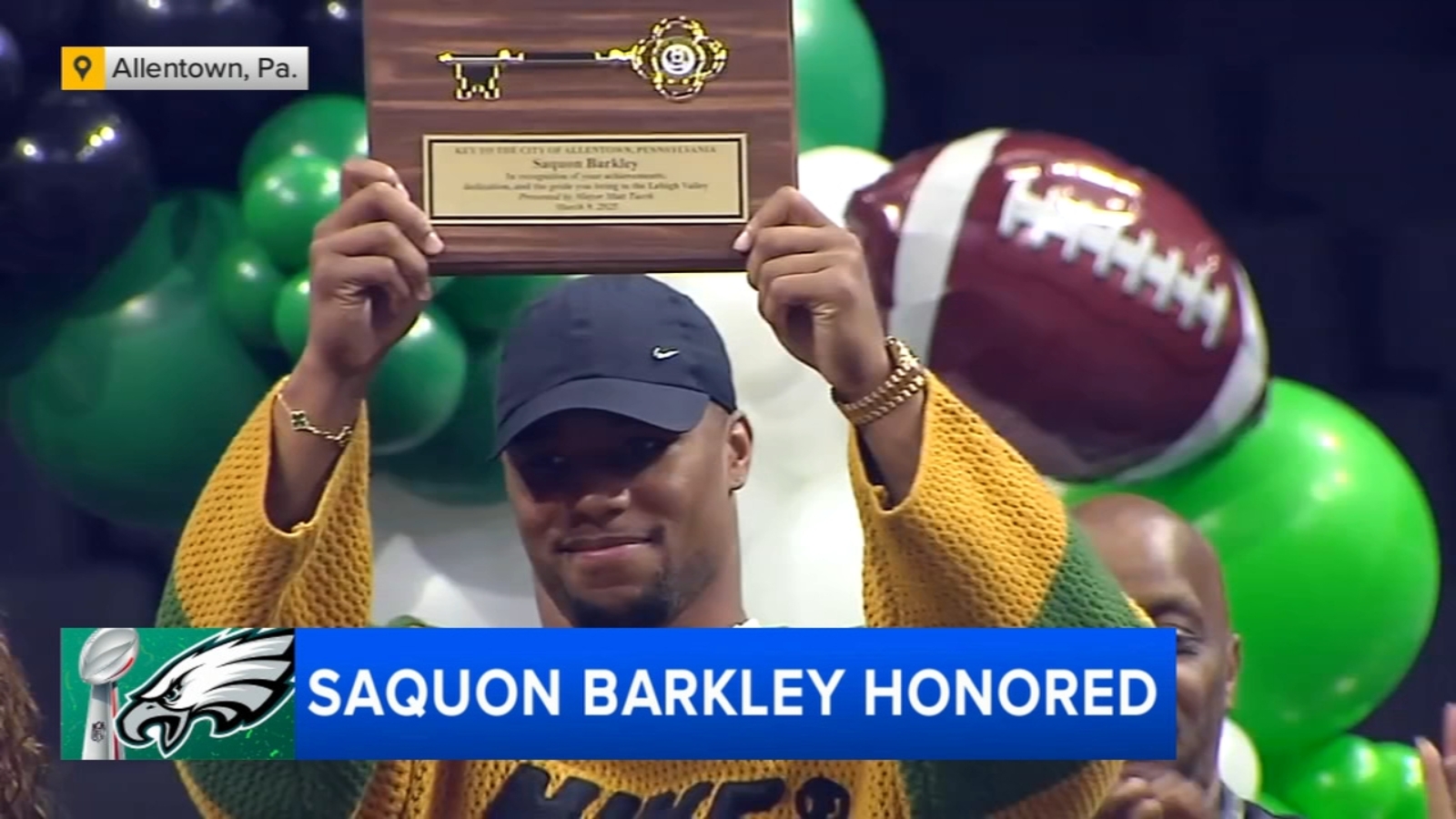 Saquon Barkley given key to City of Allentown, proclamation honoring ...