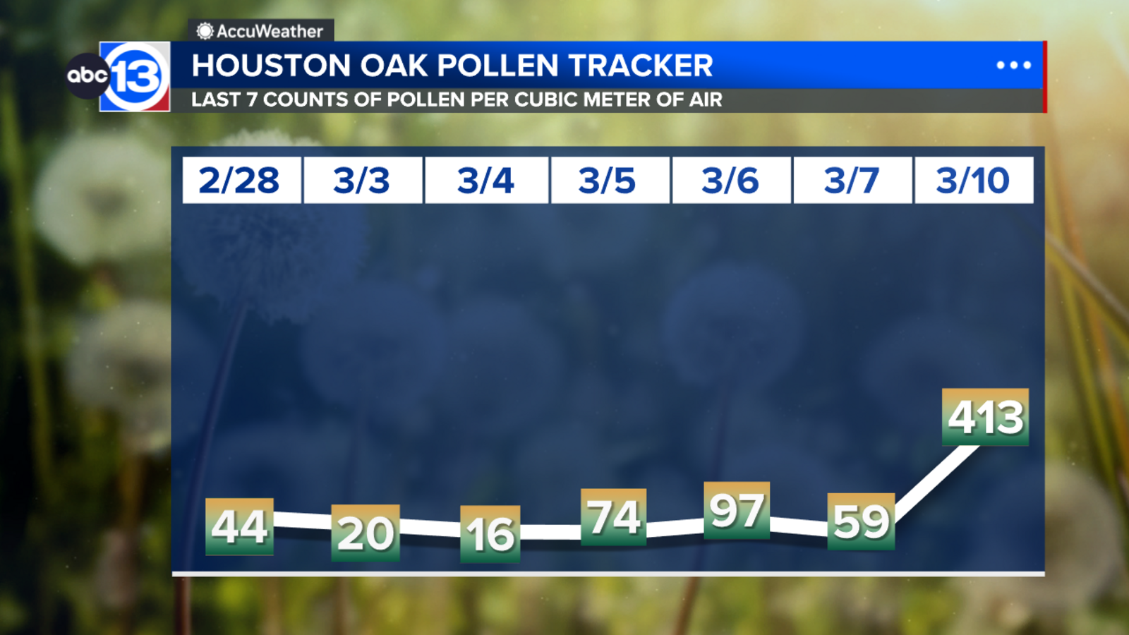 Allergy season begins with Oak pollen counts skyrocketing in Houston ...