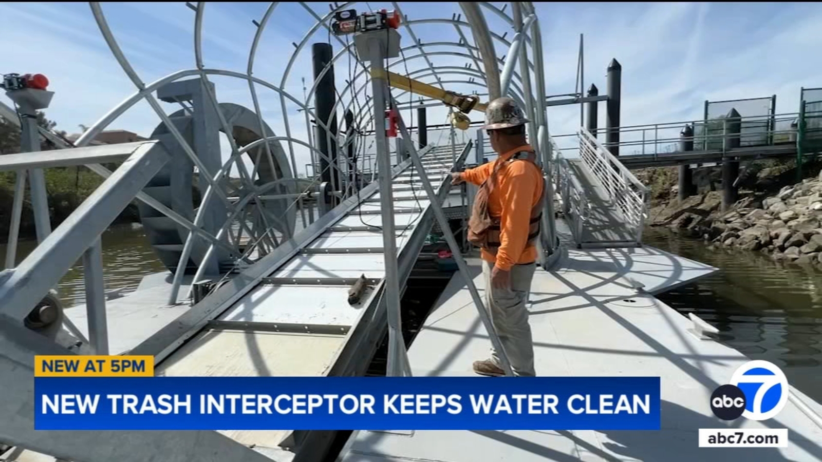 Newport Bay trash interceptor to reduce debris and trash by 80% - ABC7 ...