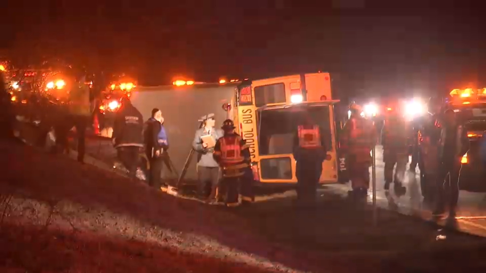 Montvale overturned school bus: At least 13 injured in crash on Garden ...