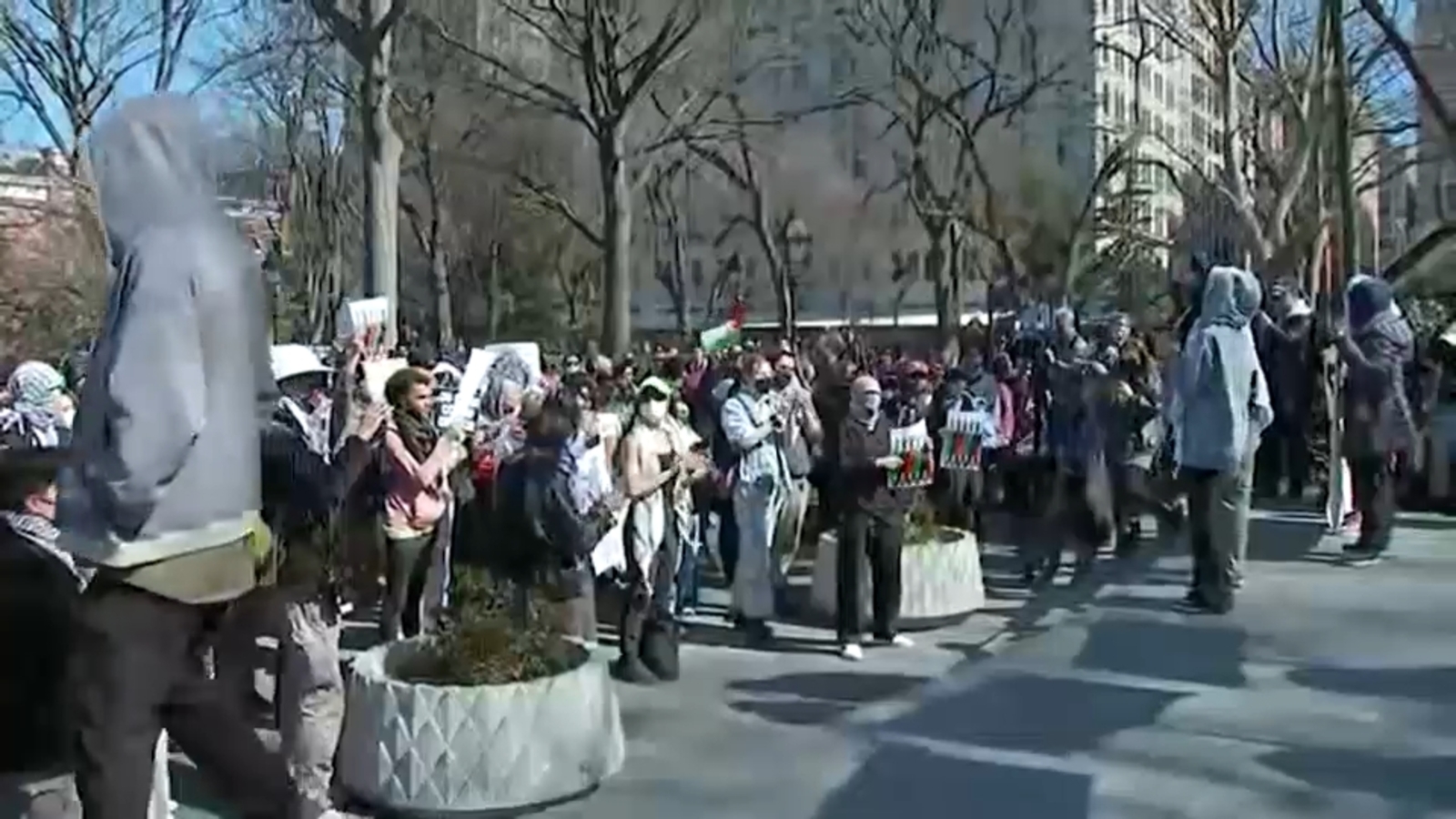 Mahmoud Khalil ICE arrest: Protesters demand release of pro-Palestinian ...