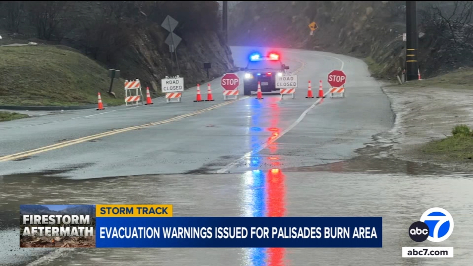 Evacuation warnings in effect for Palisades Fire burn area - ABC7 Los ...