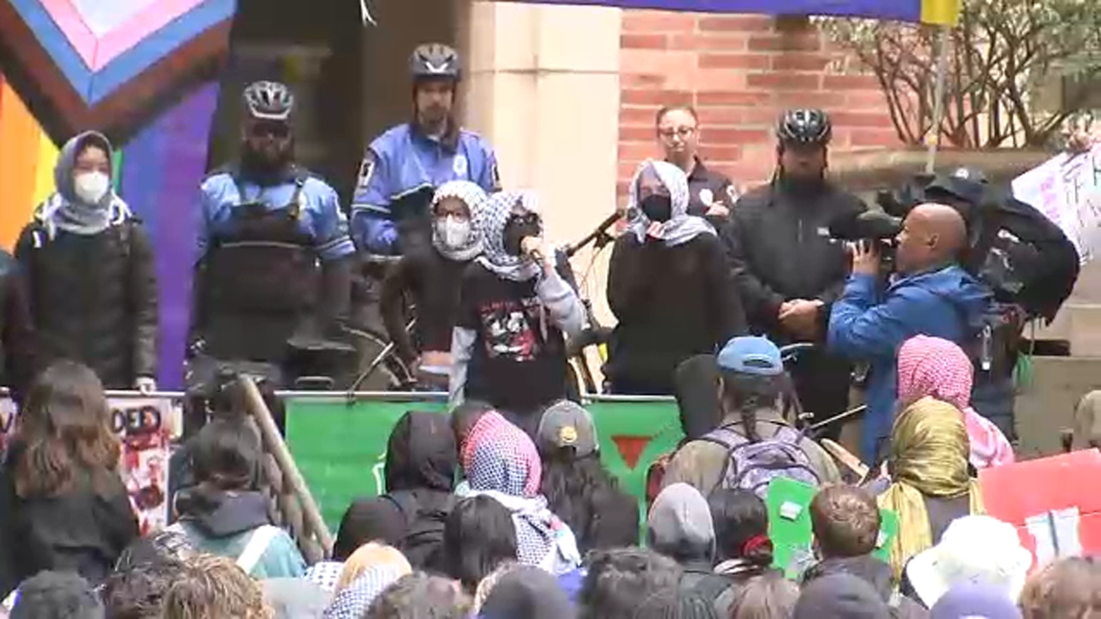 Hundreds protest on UCLA campus Tuesday as President Trump takes aim at ...