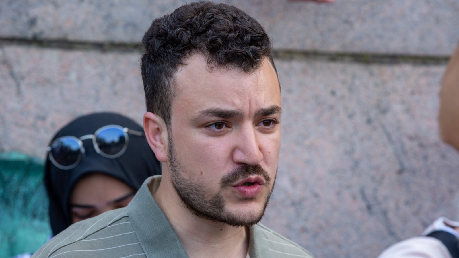 Palestinian activist Mahmoud Khalil calls himself a 'political prisoner ...