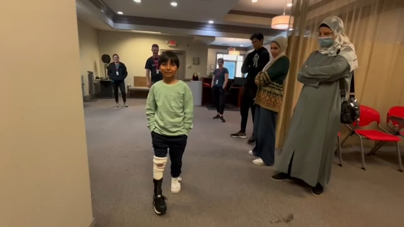 Eslam | Boy from Gaza who lost foot in Israel Hamas conflict gets ...