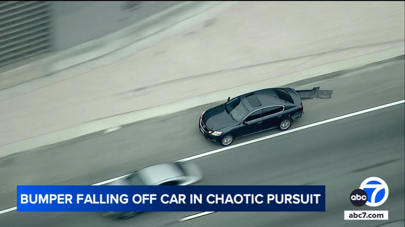 Chase: Suspect drives on 101 Freeway with rear bumper hanging off ...