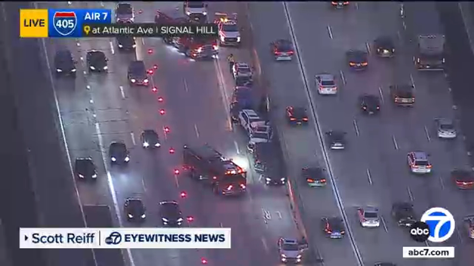 Long Beach 405 Freeway crash: Chain-reaction pileup snarls southbound ...