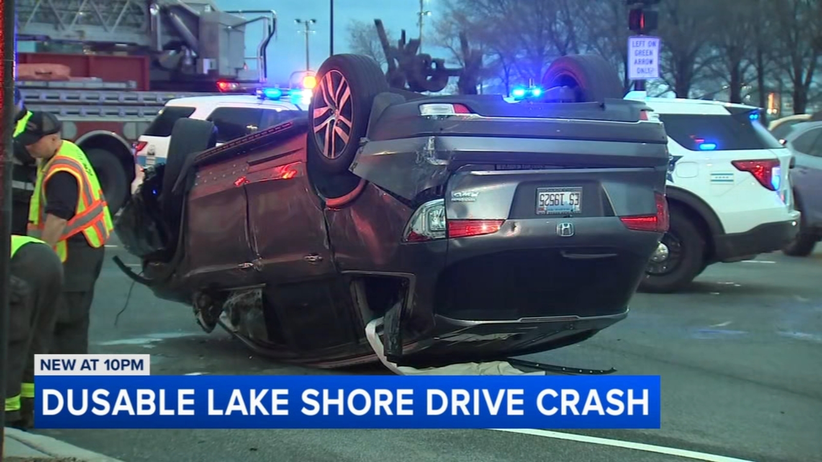 Chicago rollover crash: SUV flips over in crash on DuSable Lake Shore ...