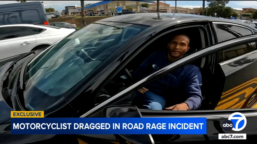 Motorcyclist dragged by car in violent road rage incident in Riverside ...